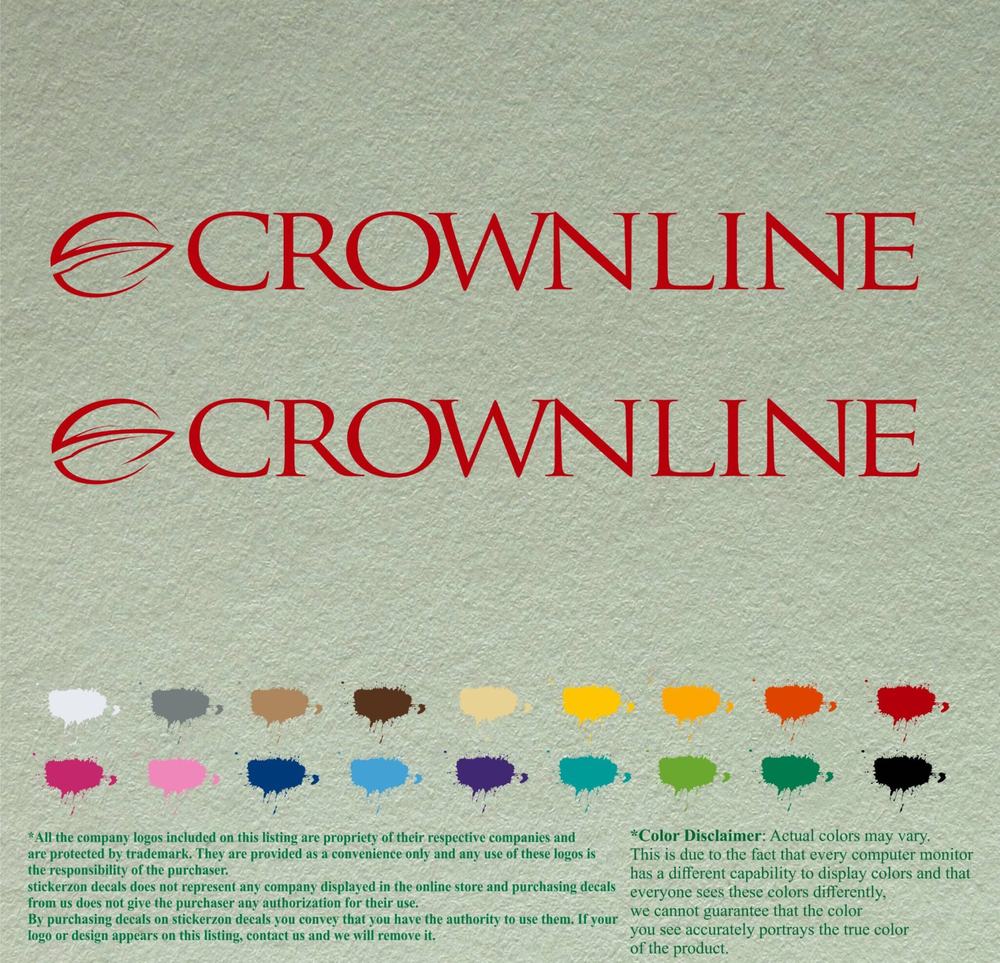 Pair of Crownline compatible Boat Decals set – STICKERZON